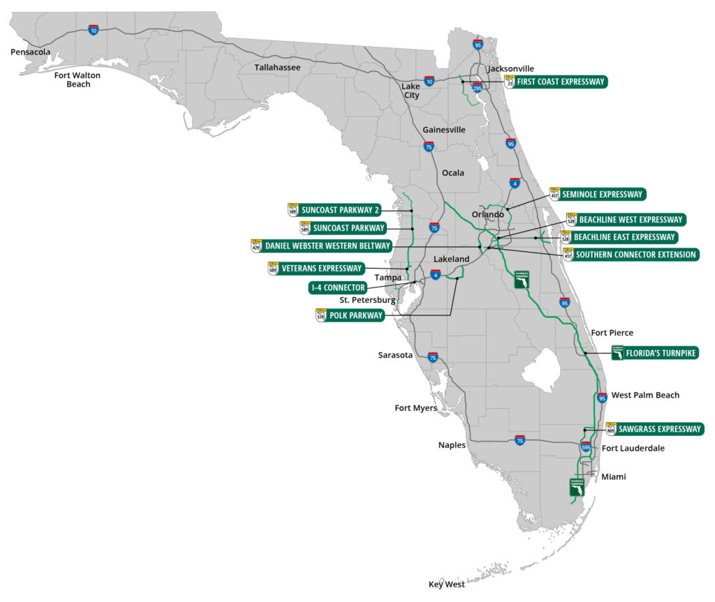 Map Of Florida Turnpike | Maps Of Florida