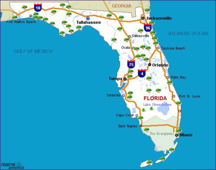 Florida State Parks Camping Map Printable Map | Maps Of Florida