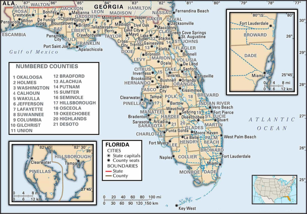 Historical Facts Of Florida Counties Guide | Maps Of Florida Historical Facts Of Florida Counties Guide | Maps Of Florida