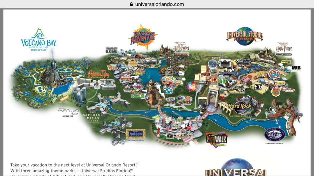 Universal Orlando Resort Map ThemeParkHipster | Maps Of Florida