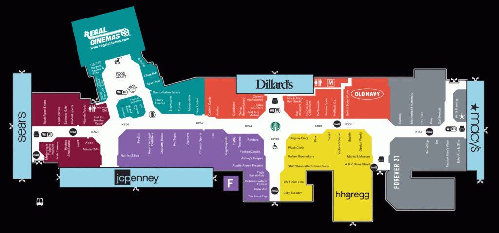 Florida Mall Map Of Stores | Maps Of Florida