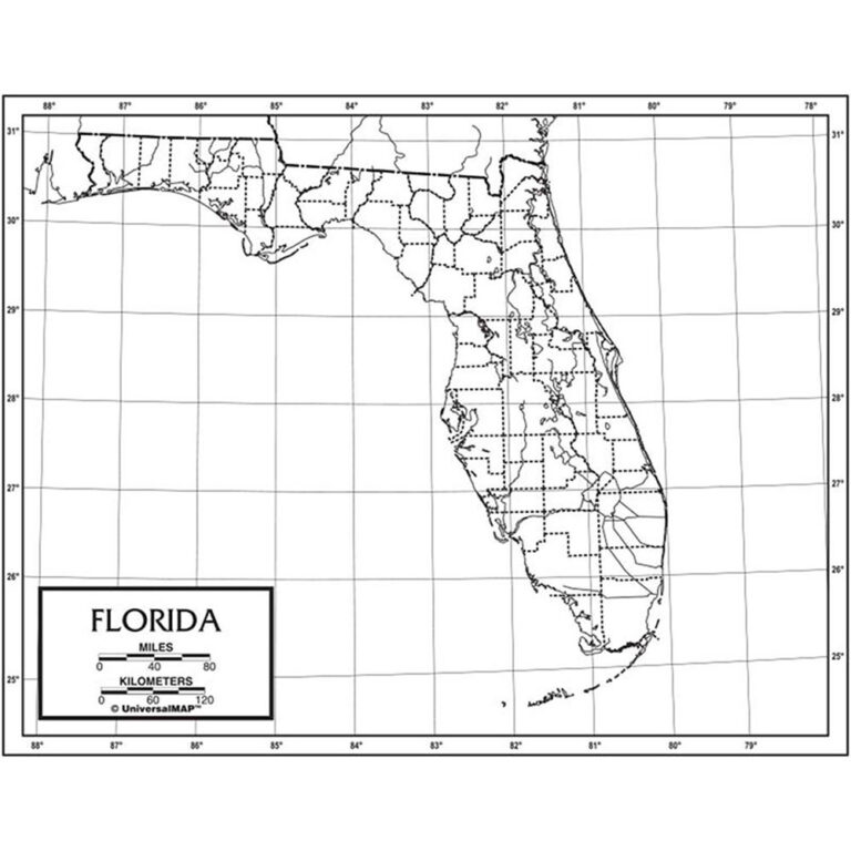 Map Of Florida Latitude And Longitude | Maps Of Florida