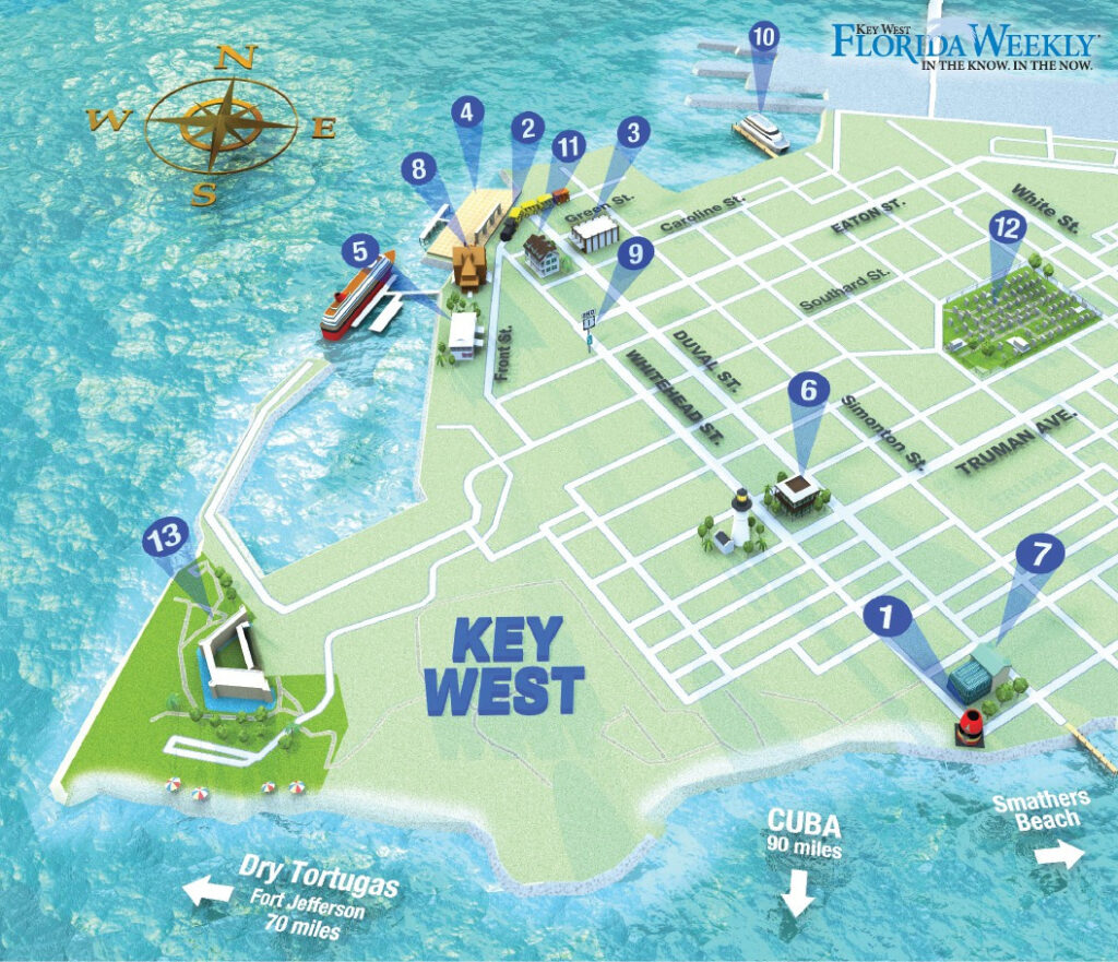 Walking Map Of Key West Florida | Maps Of Florida