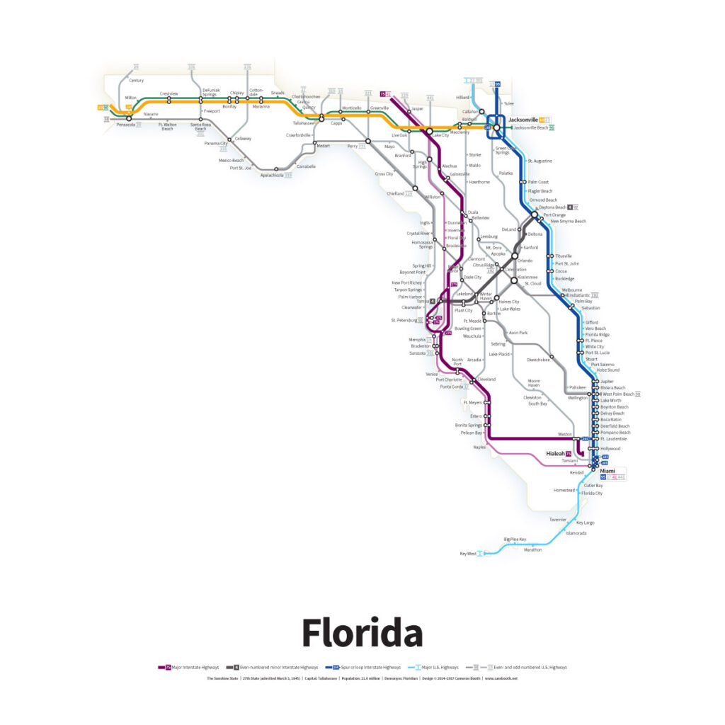 Map Of Florida With Highways | Maps Of Florida