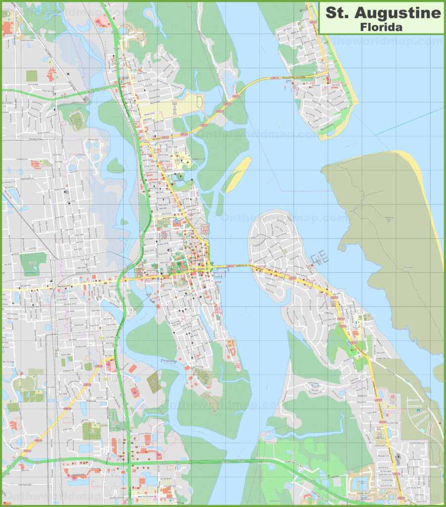 Street Map Of St Augustine Florida | Maps Of Florida