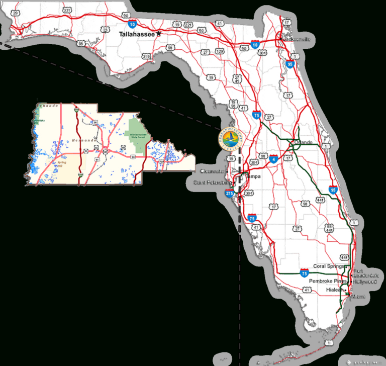 Map Of Hernando County Florida | Maps Of Florida