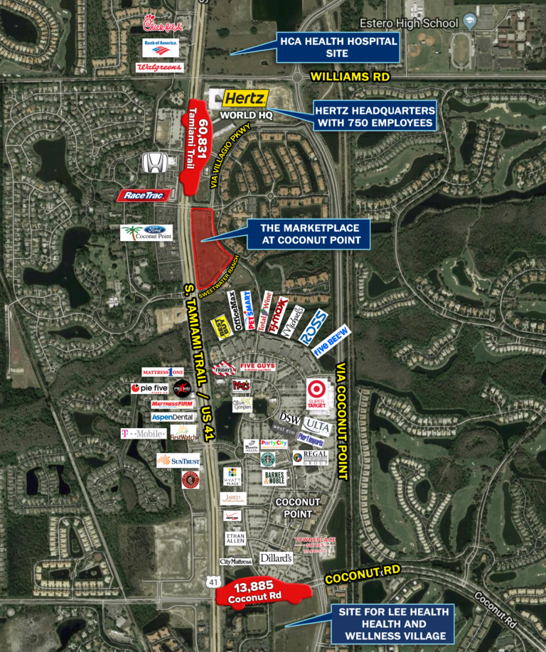 Map Of Coconut Point Mall Estero Florida | Maps Of Florida