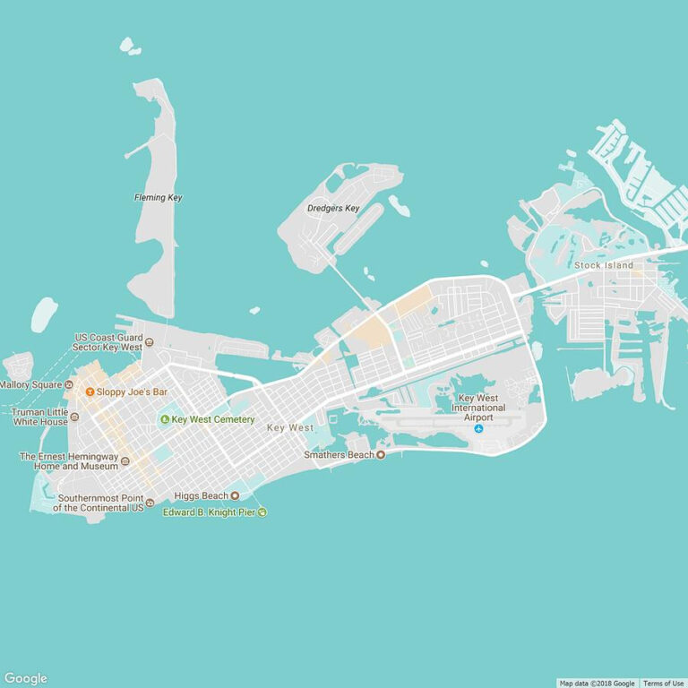 Google Map Of Key West Florida | Maps Of Florida