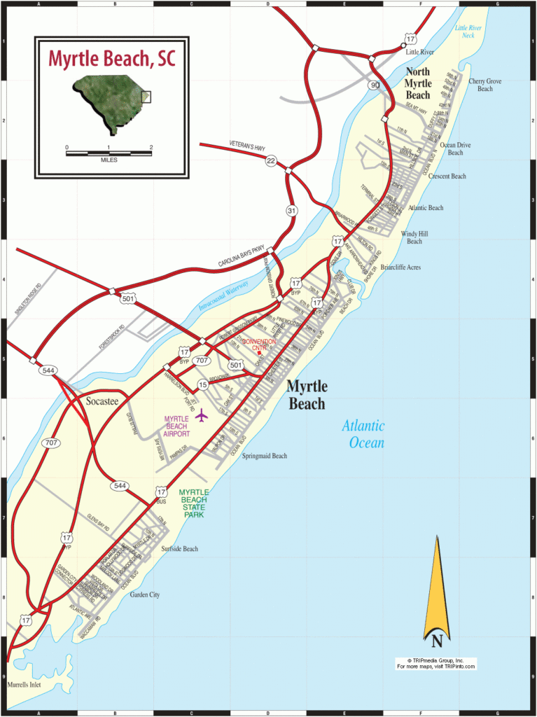 Map Of Myrtle Beach Florida | Maps Of Florida
