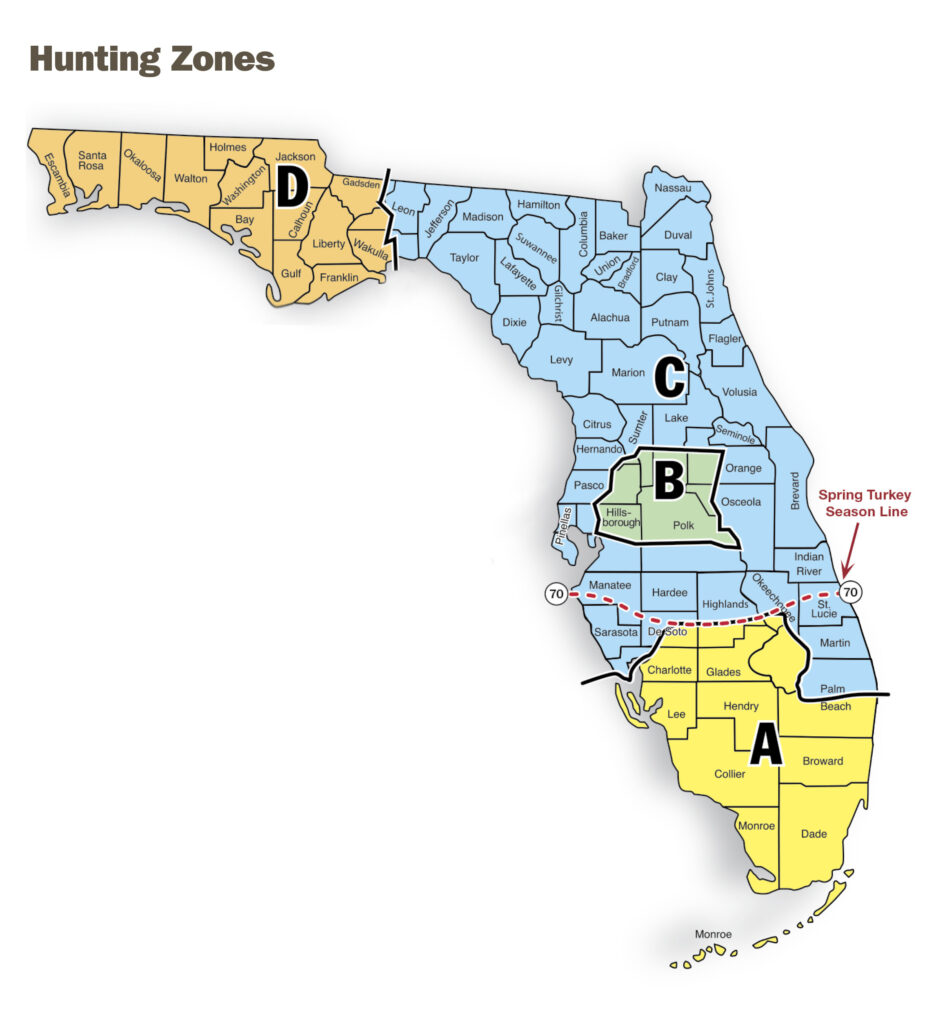 Map Of Florida Hunting Zones | Maps Of Florida