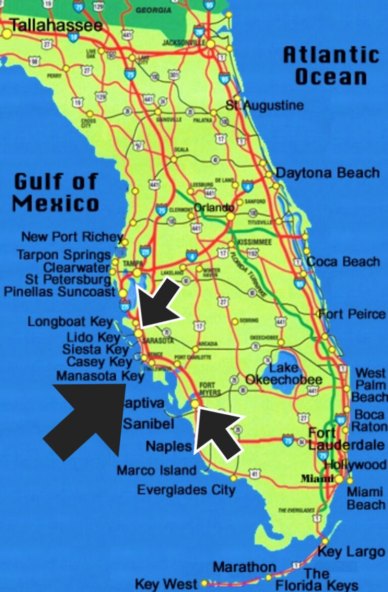 Map Of Florida Beaches On Gulf Coast | Maps Of Florida