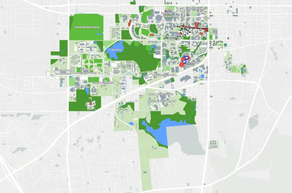 Campus Map Of University Of Florida | Maps Of Florida